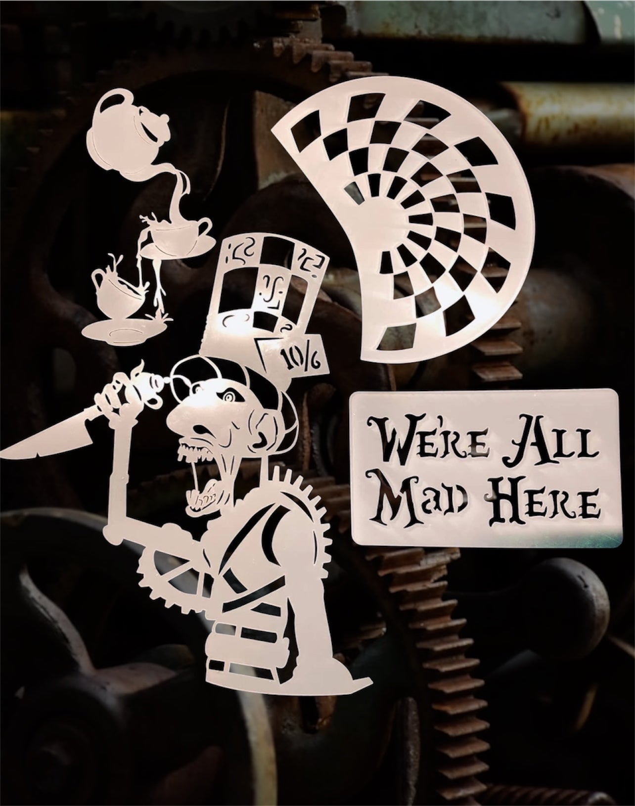 Madness Hatter – BioArt Airbrush Body Art Stencils
