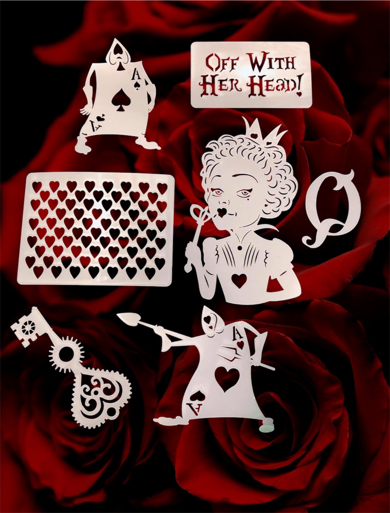 Madness Red Queen – BioArt Airbrush Body Art Stencils